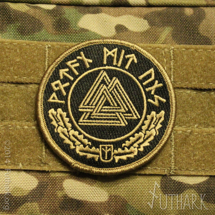 Wotan Mit Uns Valknut Patch W/ velcro back – Futhark