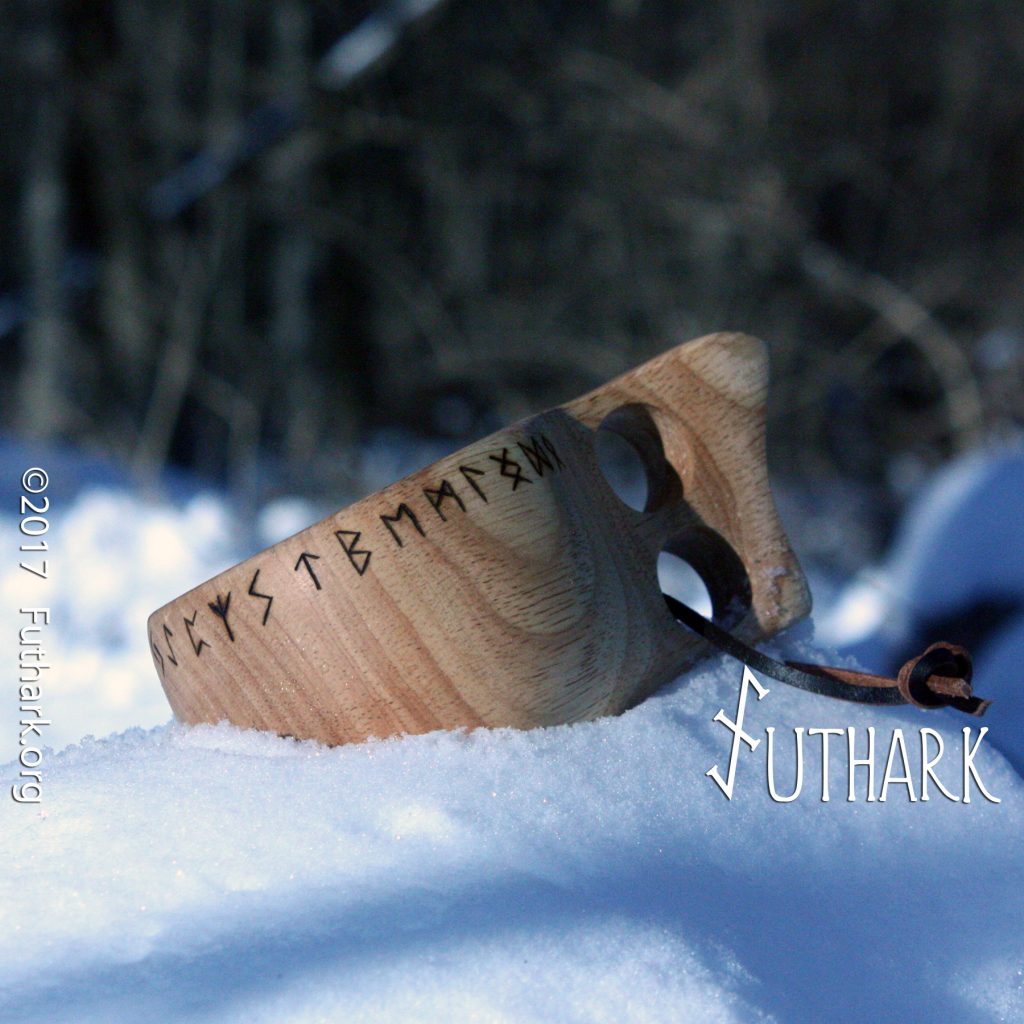 Kuksa (Guksi) with Elder Futhark – Futhark