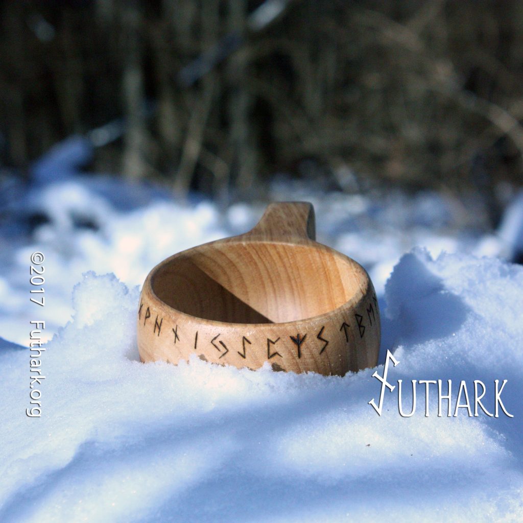 Kuksa (Guksi) with Elder Futhark – Futhark