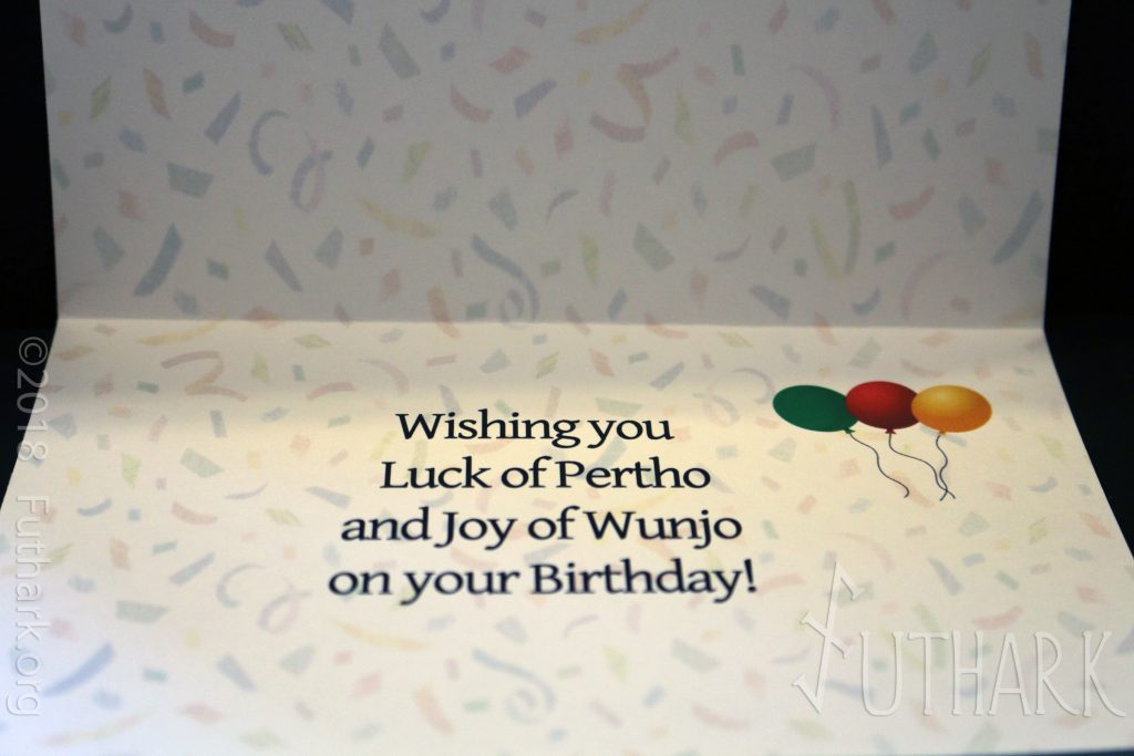 Rune Balloon Birthday Greeting Card – Futhark